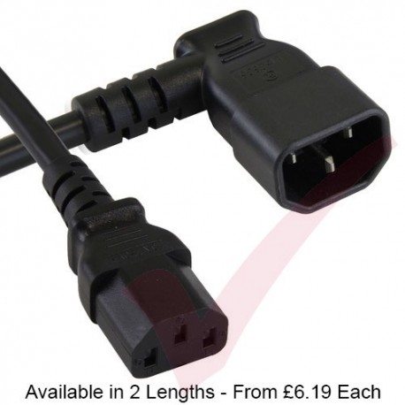 C14 Angled Left to C13 Power Cables